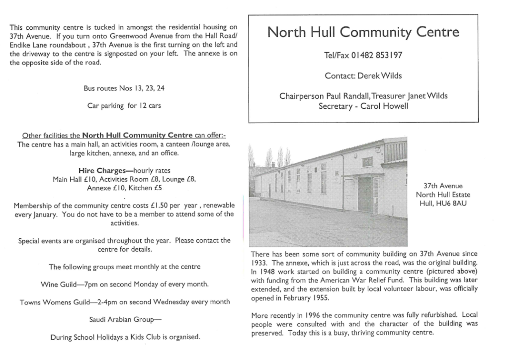 North Hull Community Centre - Carngie Heritage Centre